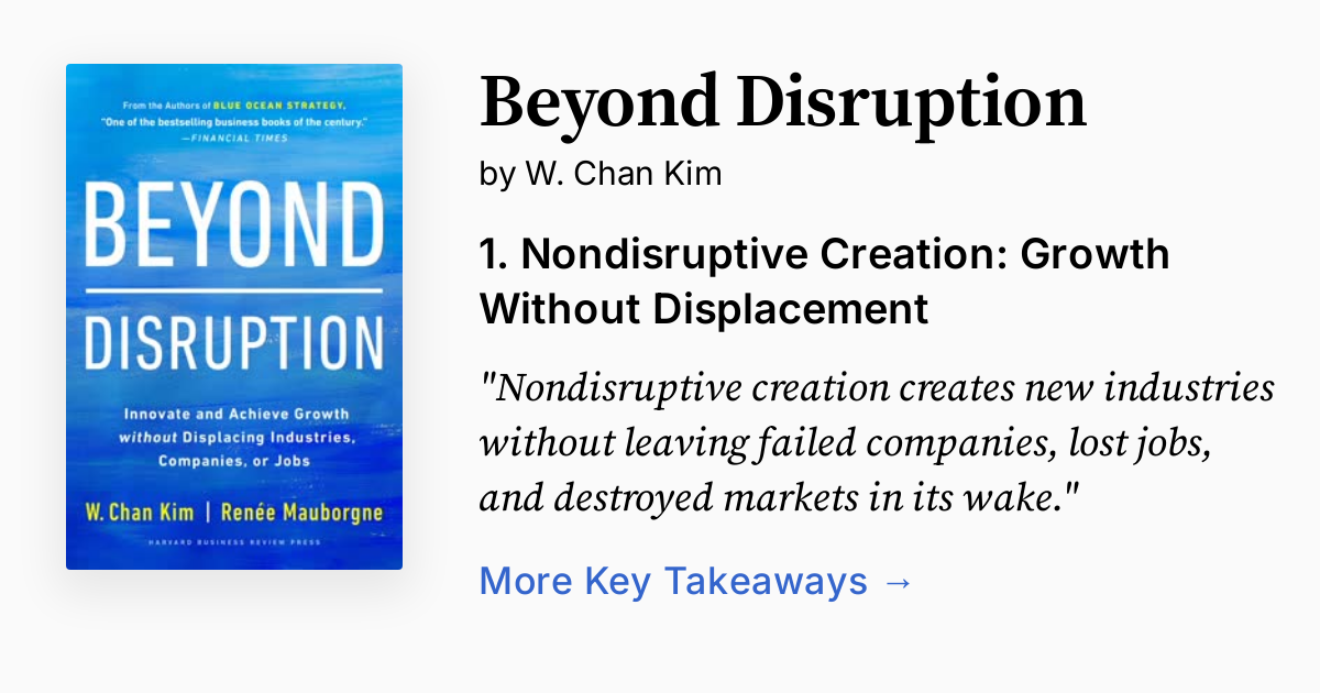 Beyond Disruption | Summary, Quotes, FAQ, Audio