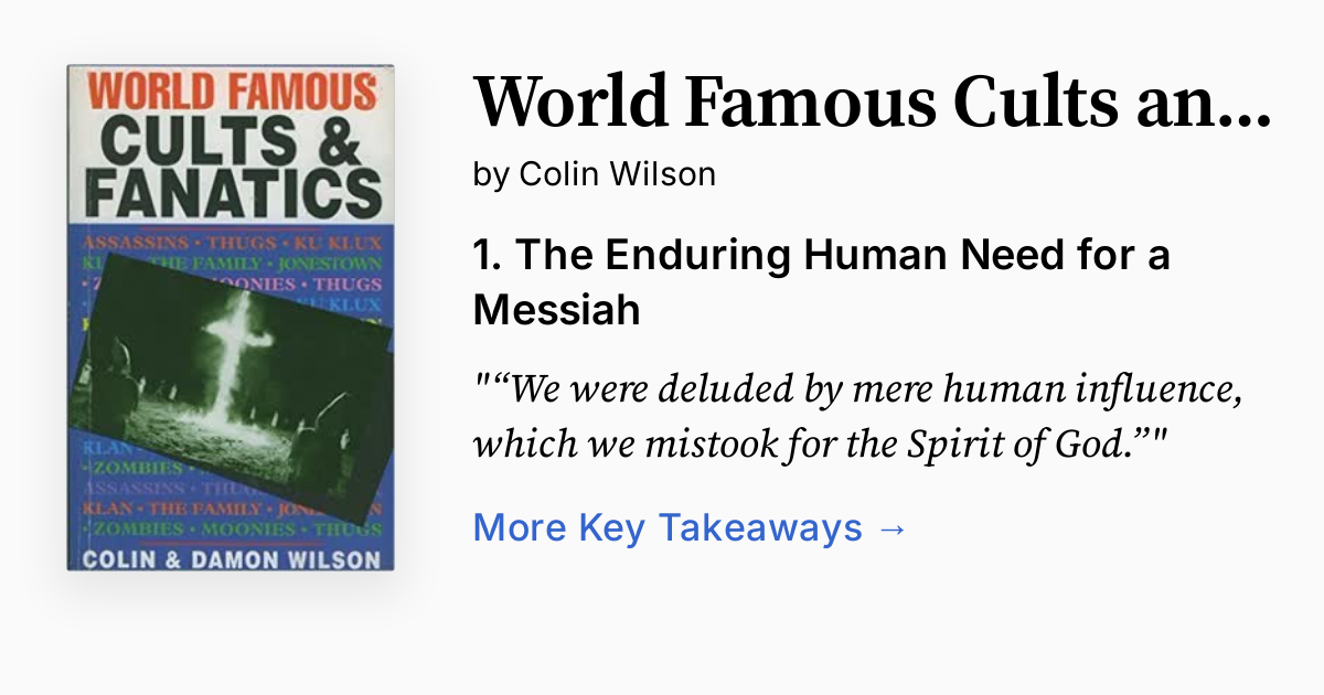 World Famous Cults and Fanatics | Summary, Audio, Quotes