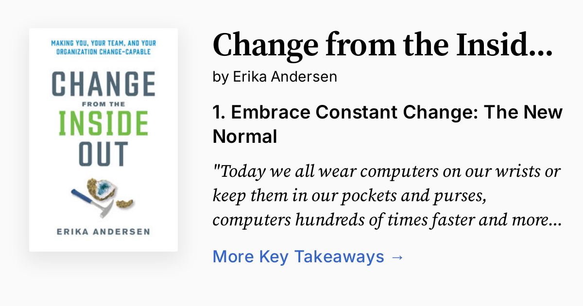 Change from the Inside Out | Summary, Audio, Quotes