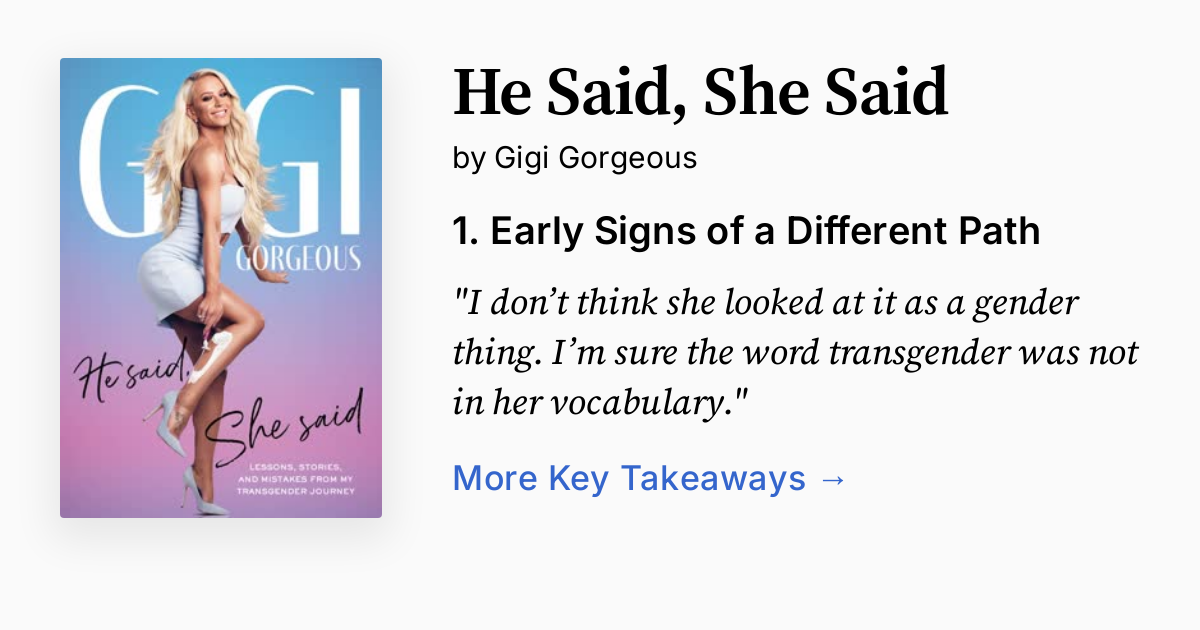 He Said, She Said | Summary, Audio, Quotes