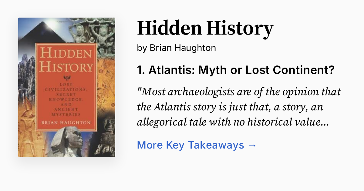 Hidden History by Brian Haughton | Summary, Audio, Quotes