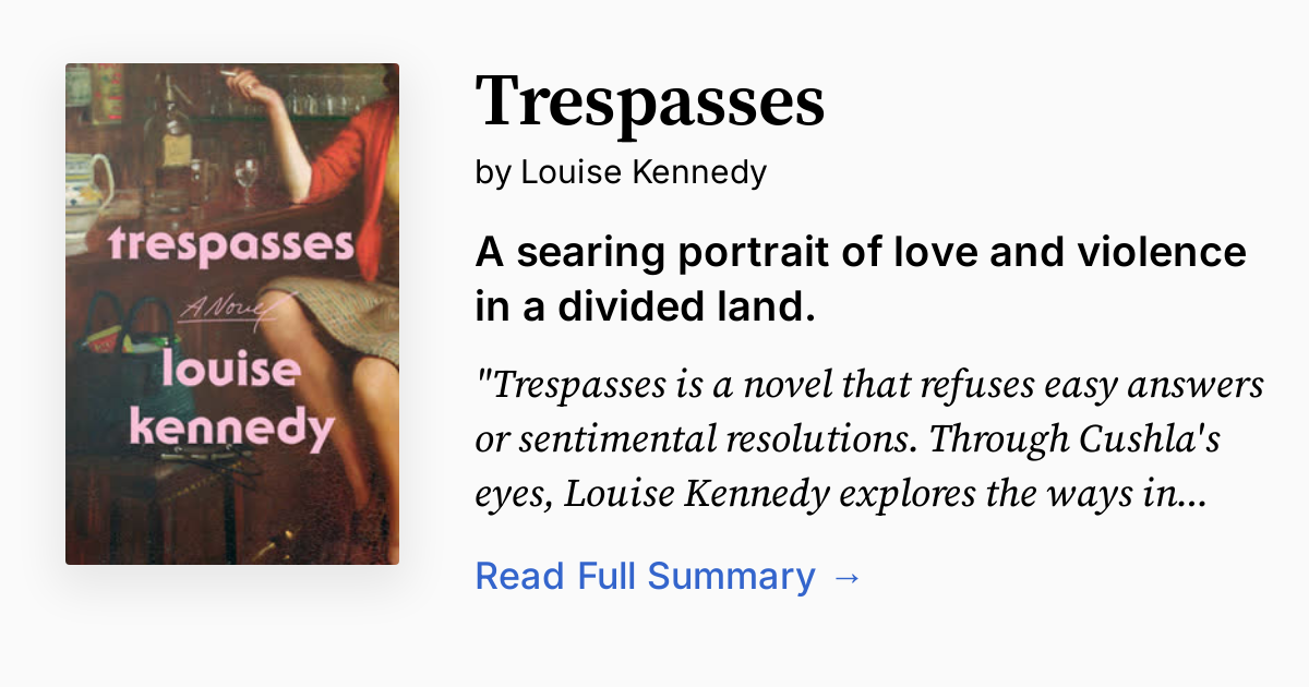 Trespasses by Louise Kennedy | Summary, Analysis