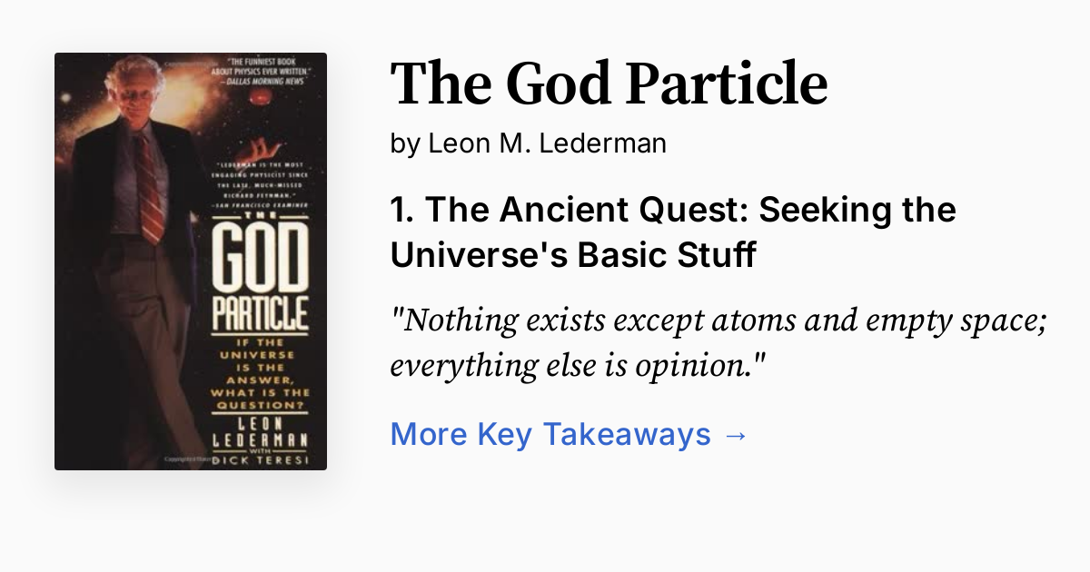 The God Particle | Summary, Audio, Quotes