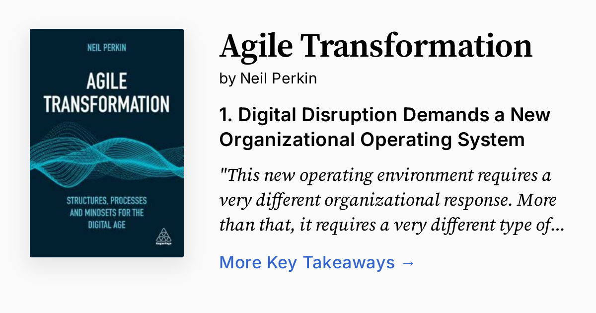 Agile Transformation | Summary, Audio, Quotes