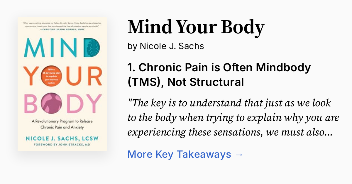 Mind Your Body by Nicole J. Sachs | Summary, Audio, Quotes