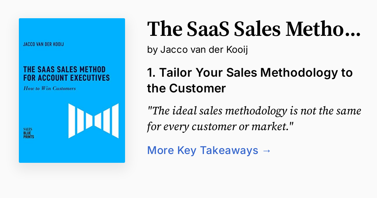 The SaaS Sales Method for Account Executives | Summary, Audio, Quotes, FAQ