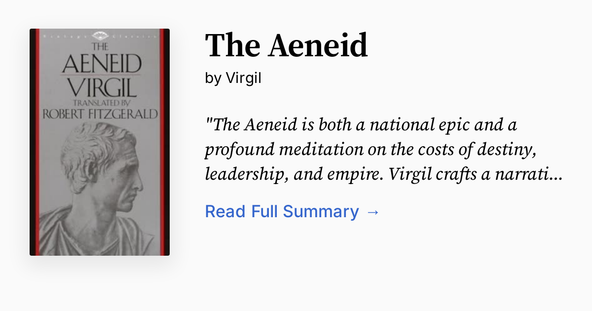 The Aeneid by Virgil | Summary, Analysis