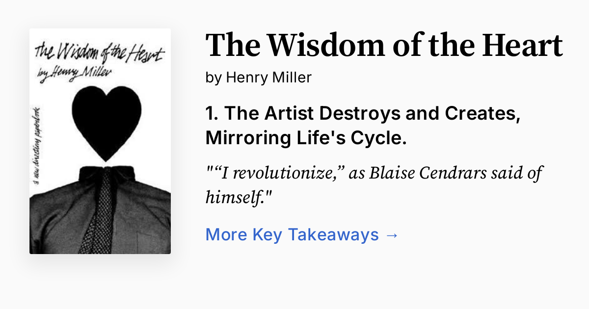 The Wisdom of the Heart | Summary, Audio, Quotes