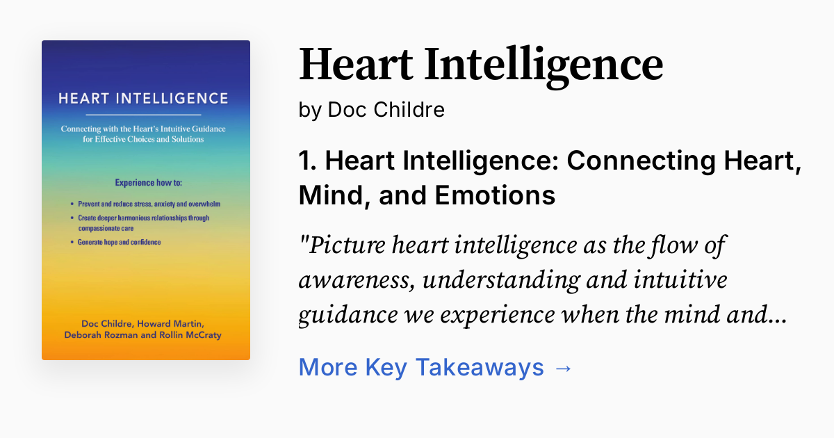 Heart Intelligence | Summary, Audio, Quotes
