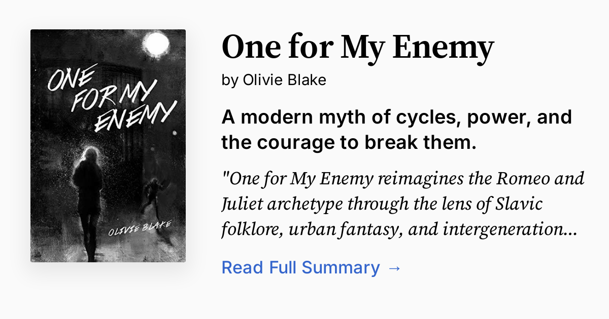 One for My Enemy | Summary, Analysis