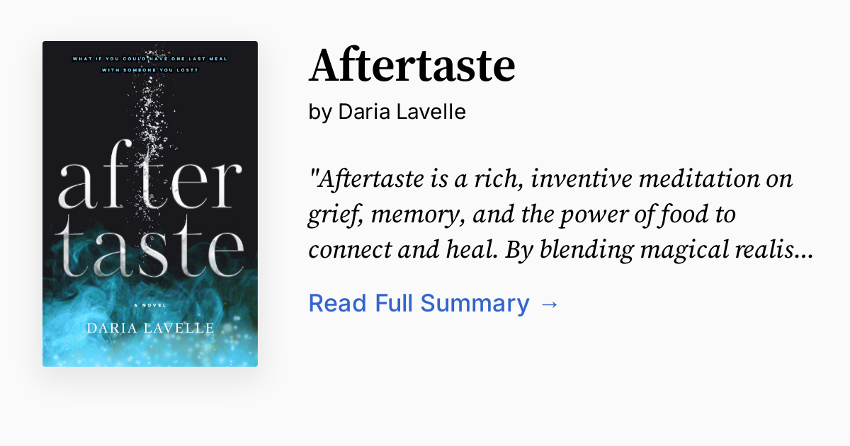 Aftertaste by Daria Lavelle | Summary, Analysis, FAQ