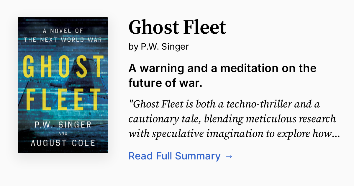 Ghost Fleet by P.W. Singer | Summary, Analysis