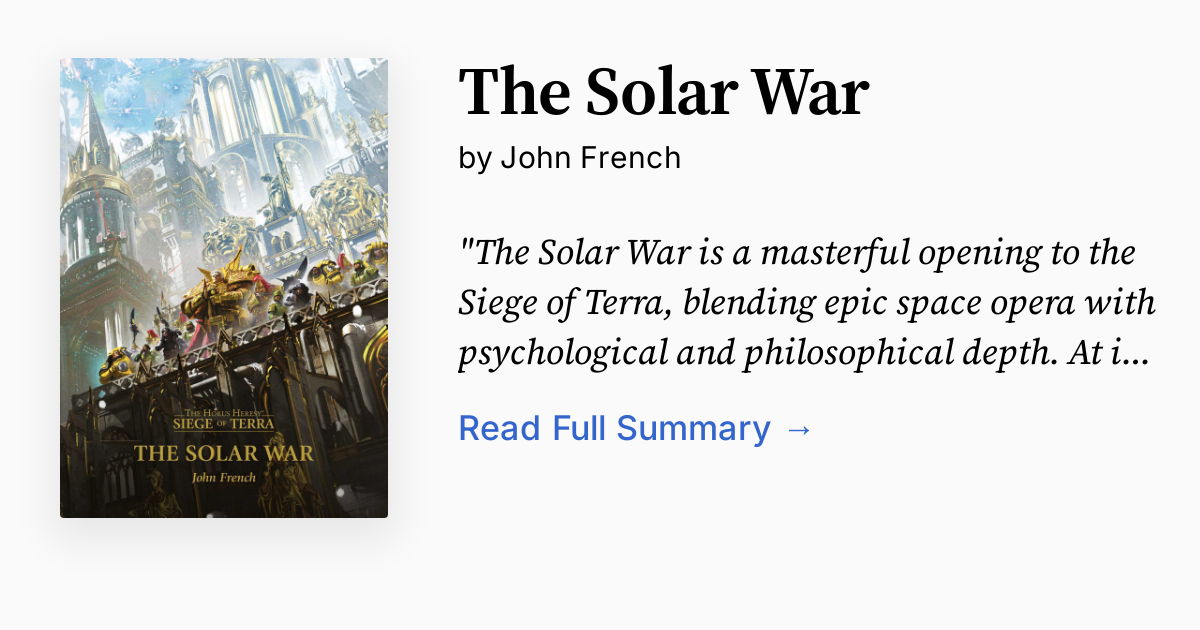 The Solar War by John French | Summary, Audio, Analysis
