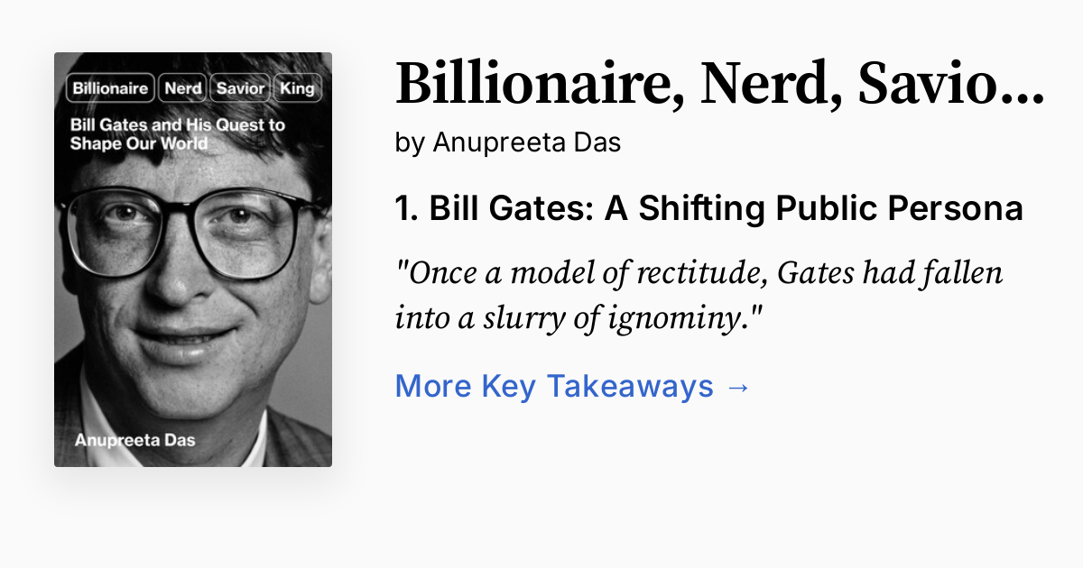 Billionaire, Nerd, Saviour, King | Summary, Audio, Quotes