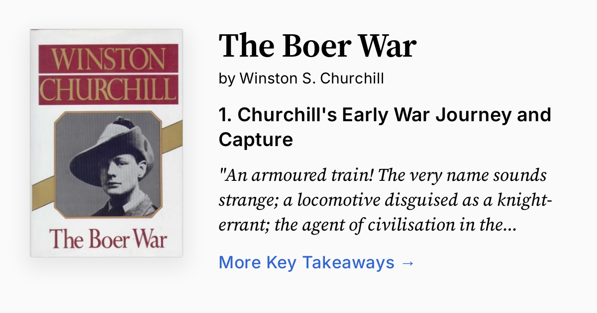 The Boer War by Winston S. Churchill | Summary, Quotes, Audio