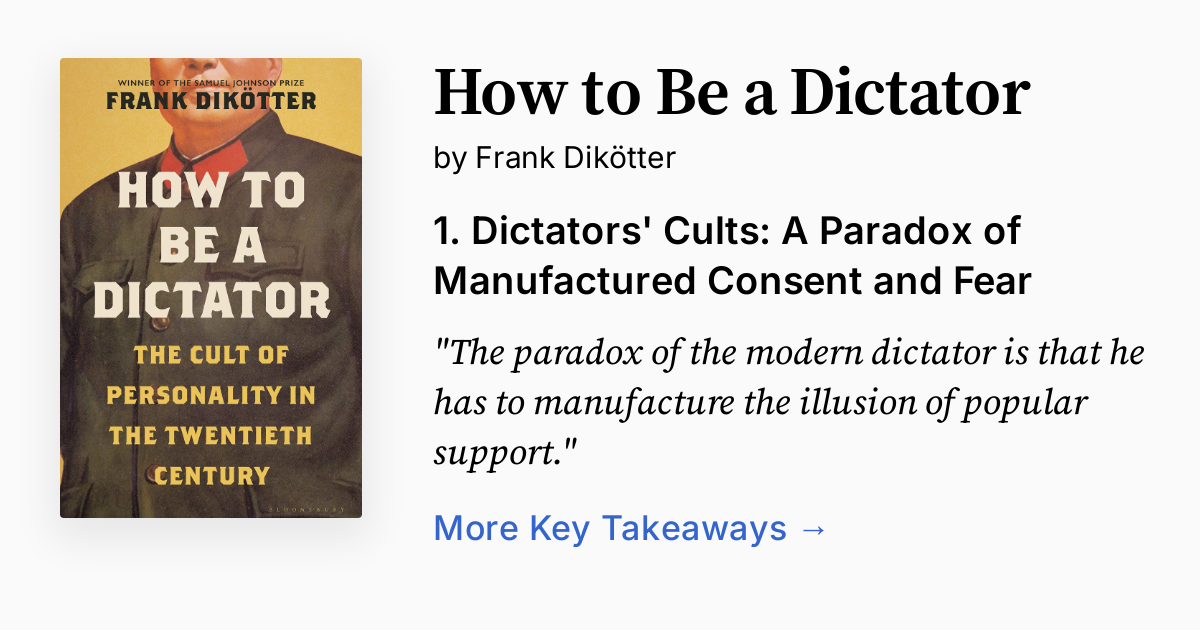 How to Be a Dictator | Summary, Audio, Quotes