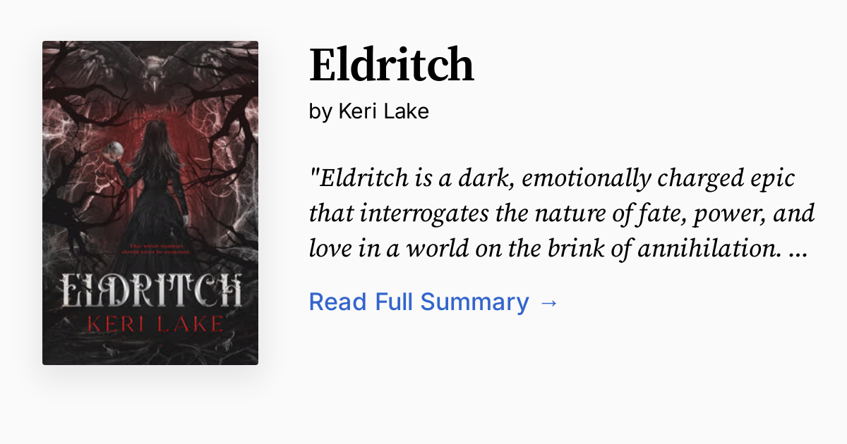 Eldritch by Keri Lake | Summary, Analysis