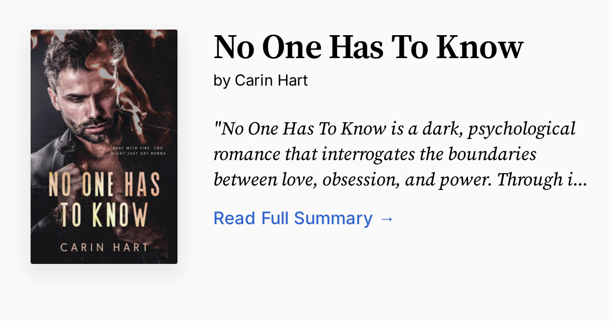No One Has To Know | Summary, Audio, Analysis