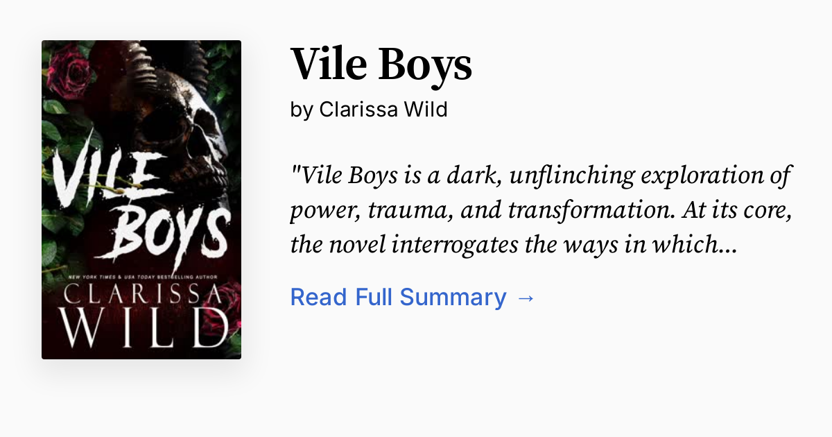 Vile Boys by Clarissa Wild | Summary, Audio, Analysis