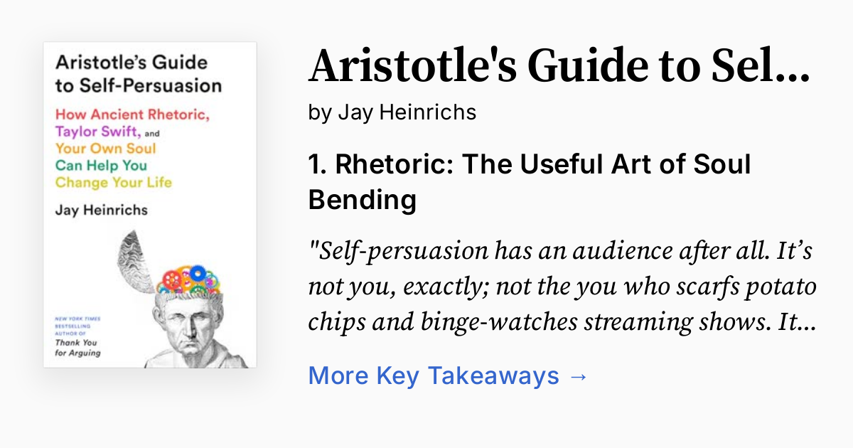 Aristotle's Guide to Self-Persuasion | Summary, Quotes, FAQ, Audio