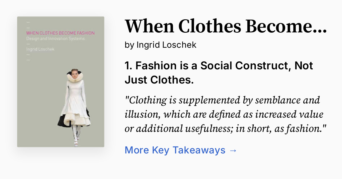 When Clothes Become Fashion | Summary, Audio, Quotes