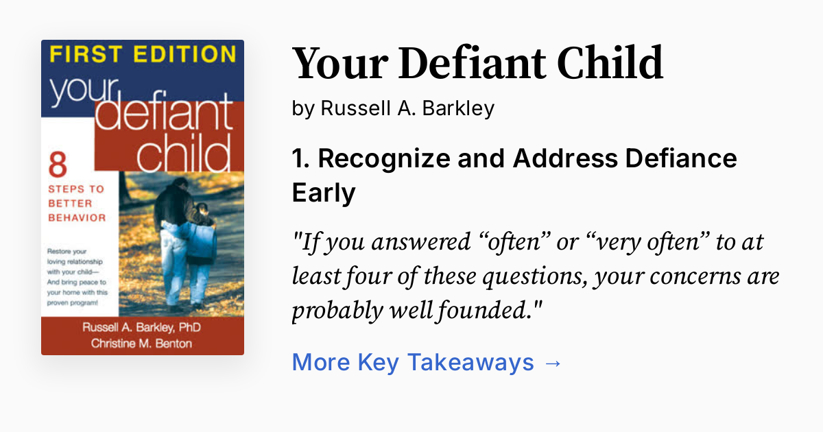 Your Defiant Child | Summary, Audio, Quotes