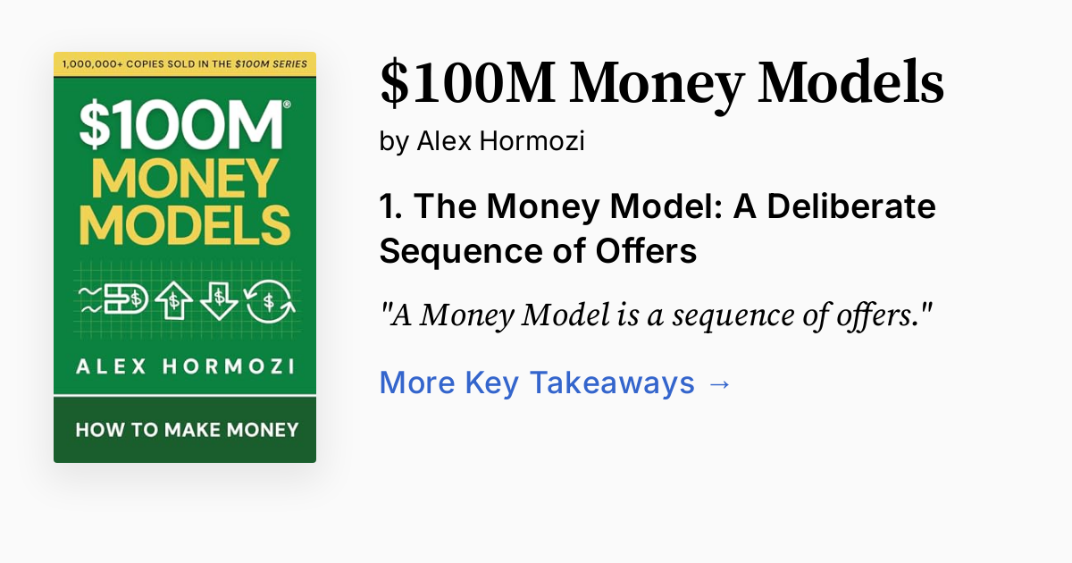 $100M Money Models | Summary, Quotes, FAQ, Audio