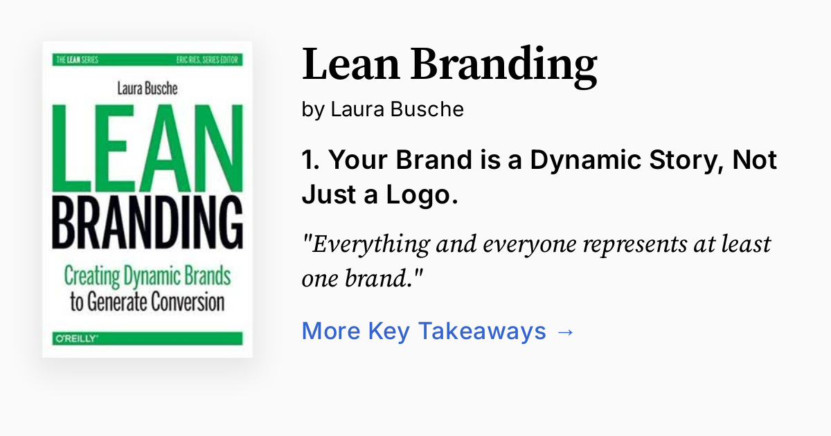 Lean Branding by Laura Busche | 摘要, Audio, Quotes