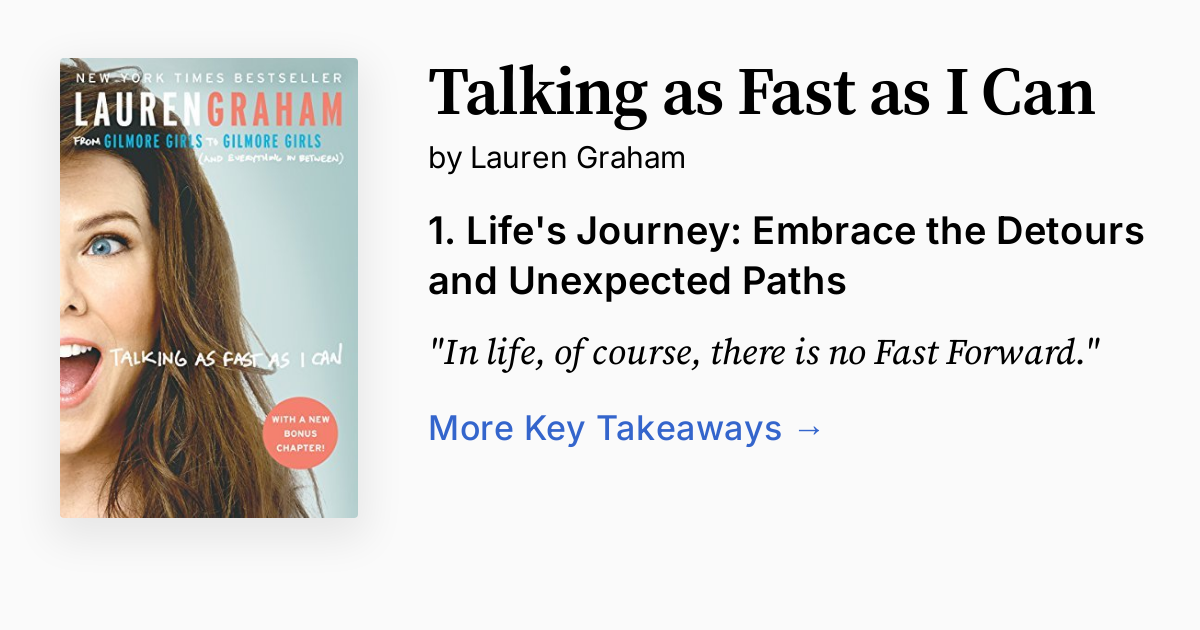 Talking as Fast as I Can | Summary, Audio, Quotes