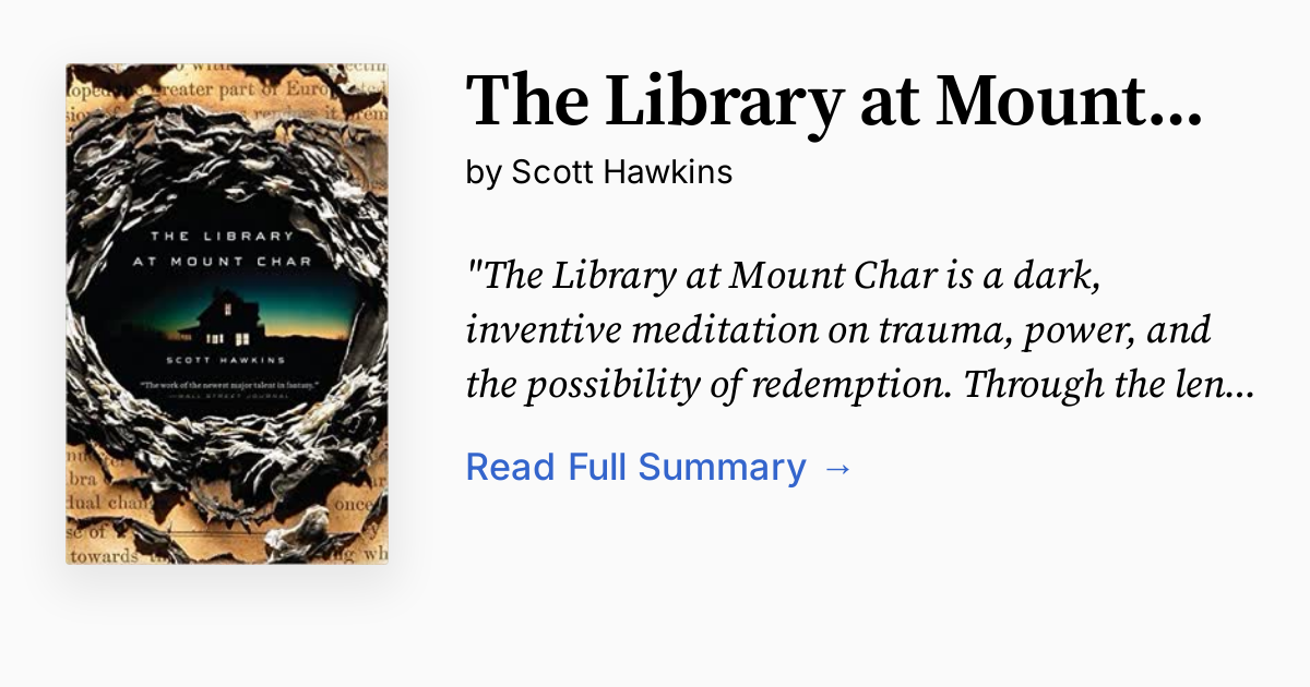 The Library at Mount Char | Summary, Analysis