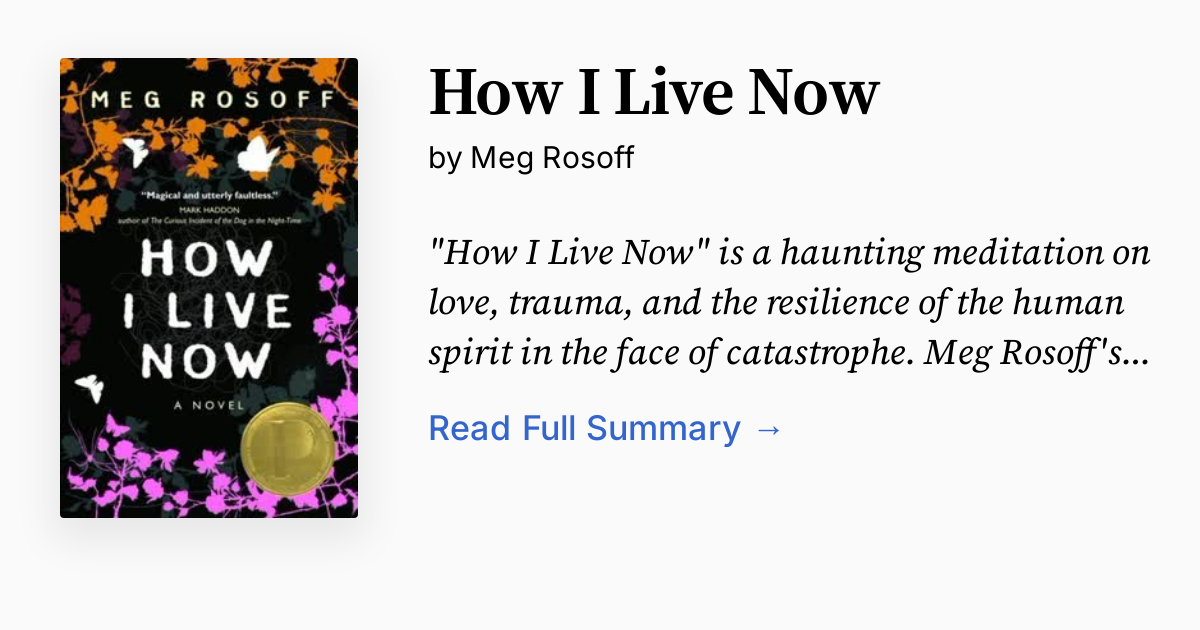 How I Live Now by Meg Rosoff | Summary, Analysis