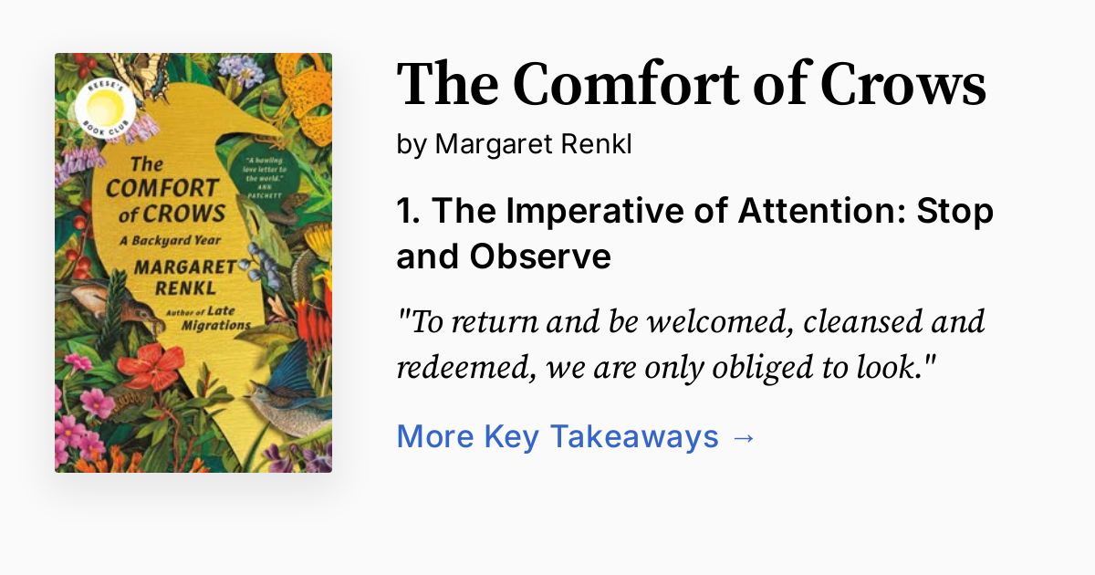 The Comfort of Crows | Summary, Audio, Quotes