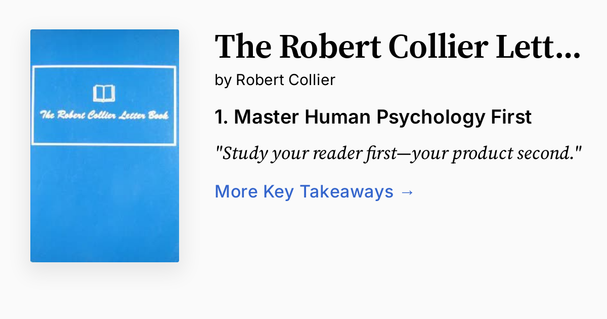 The Robert Collier Letter Book | Summary, Audio, Quotes