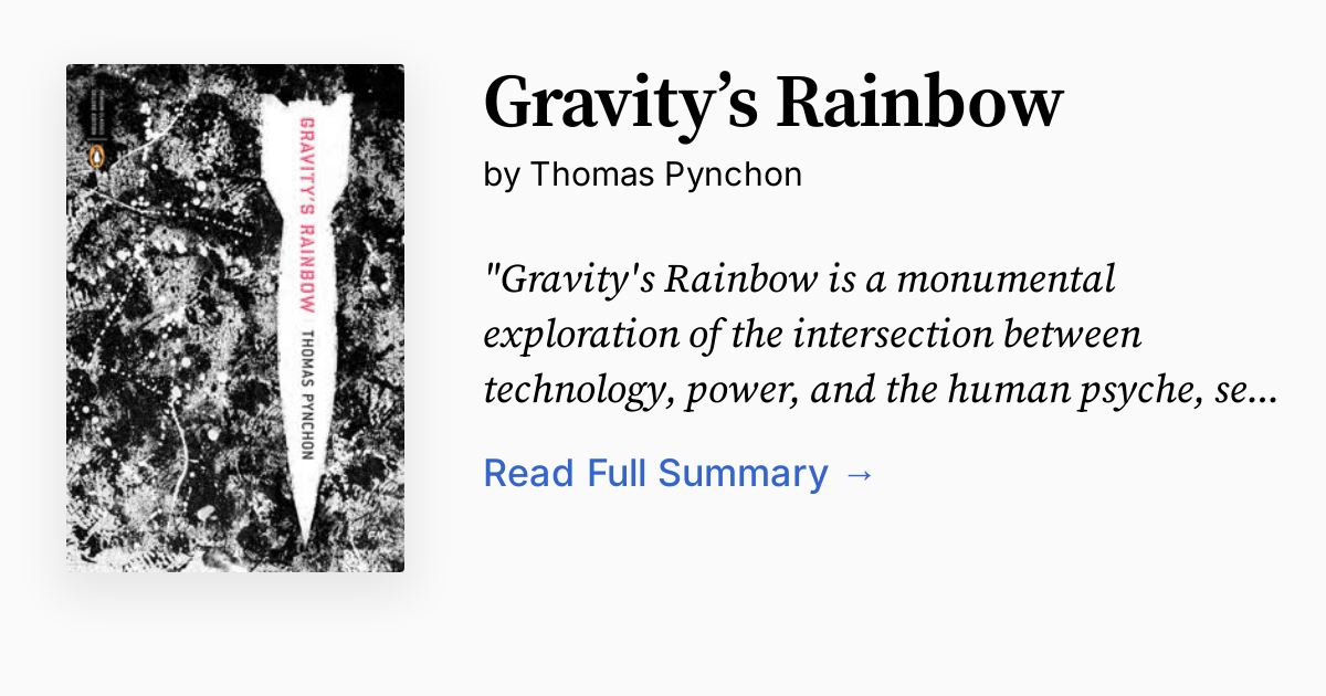 Gravity’s Rainbow | Summary, Analysis