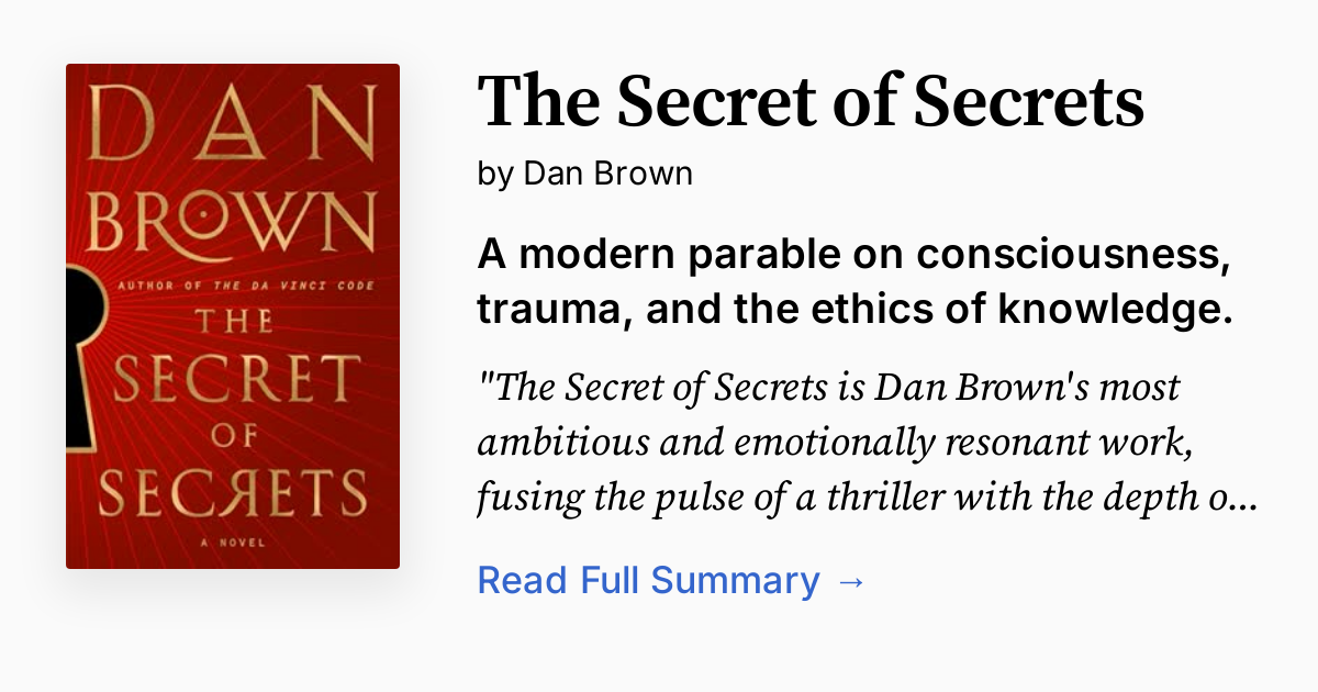 The Secret of Secrets | Summary, Analysis