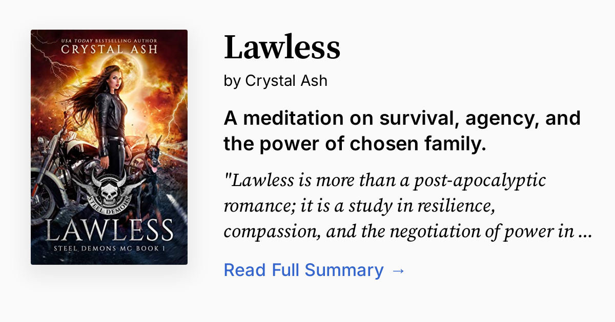 Lawless by Crystal Ash | Summary, Audio, Analysis