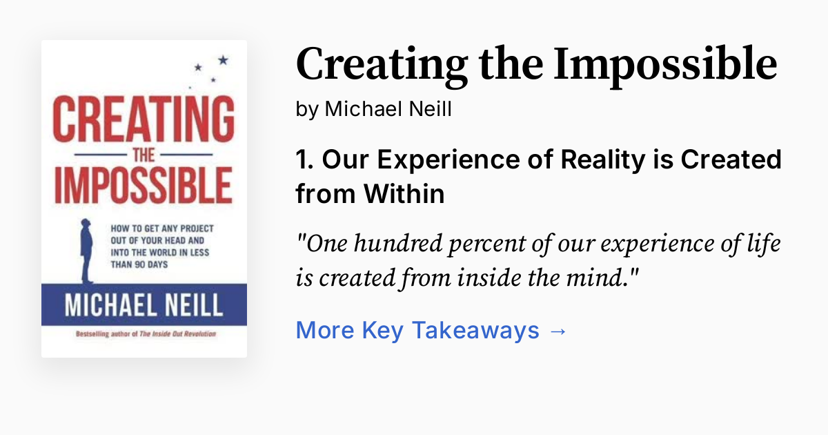 Creating the Impossible | Summary, Audio, Quotes