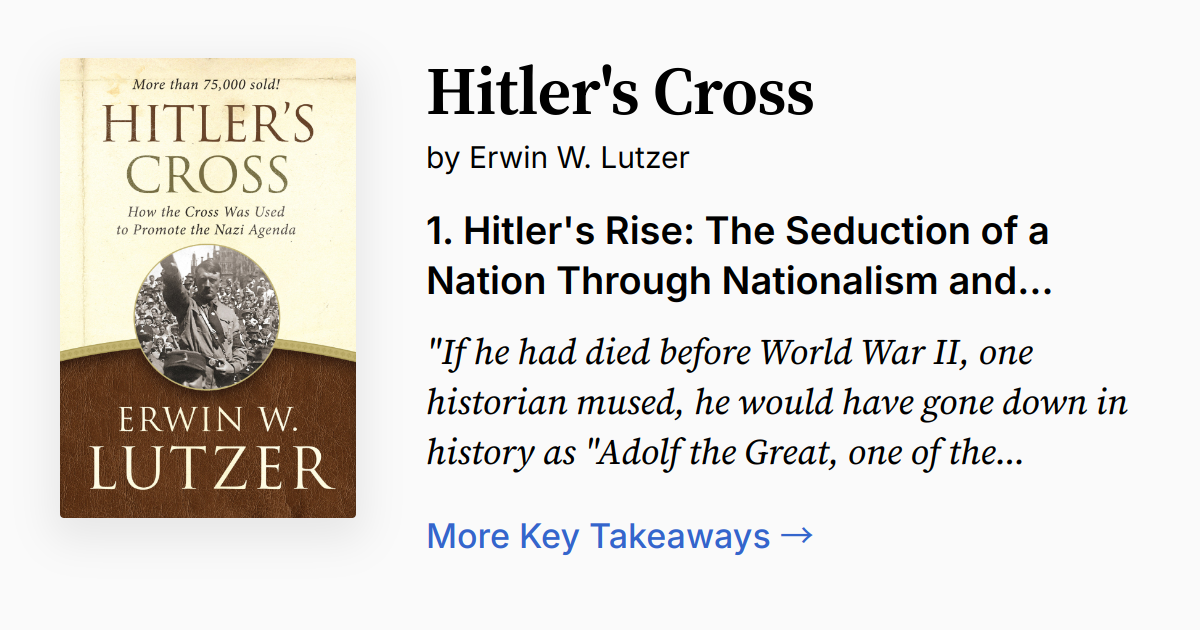 Hitler's Cross by Erwin W.. Lutzer | Summary, Quotes, Audio