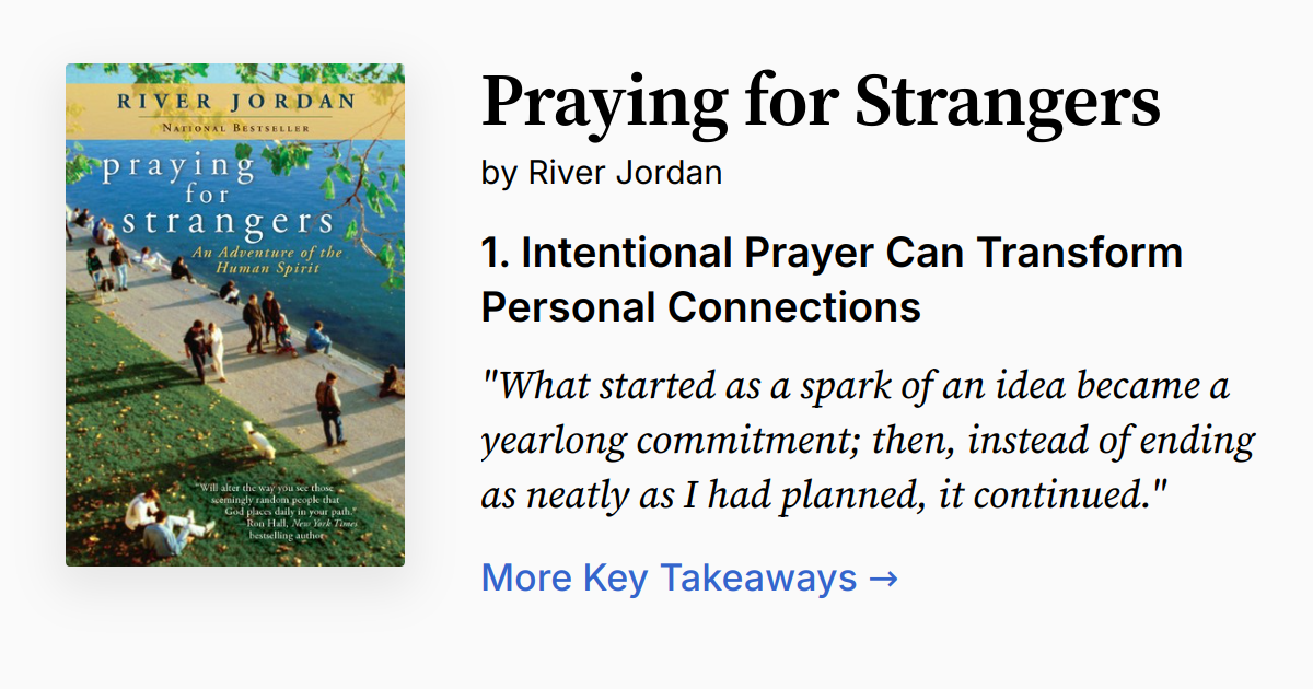 Praying for Strangers | Summary, Audio, Quotes