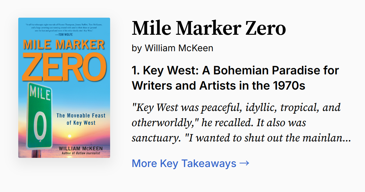 Mile Marker Zero | Summary, Audio, Quotes