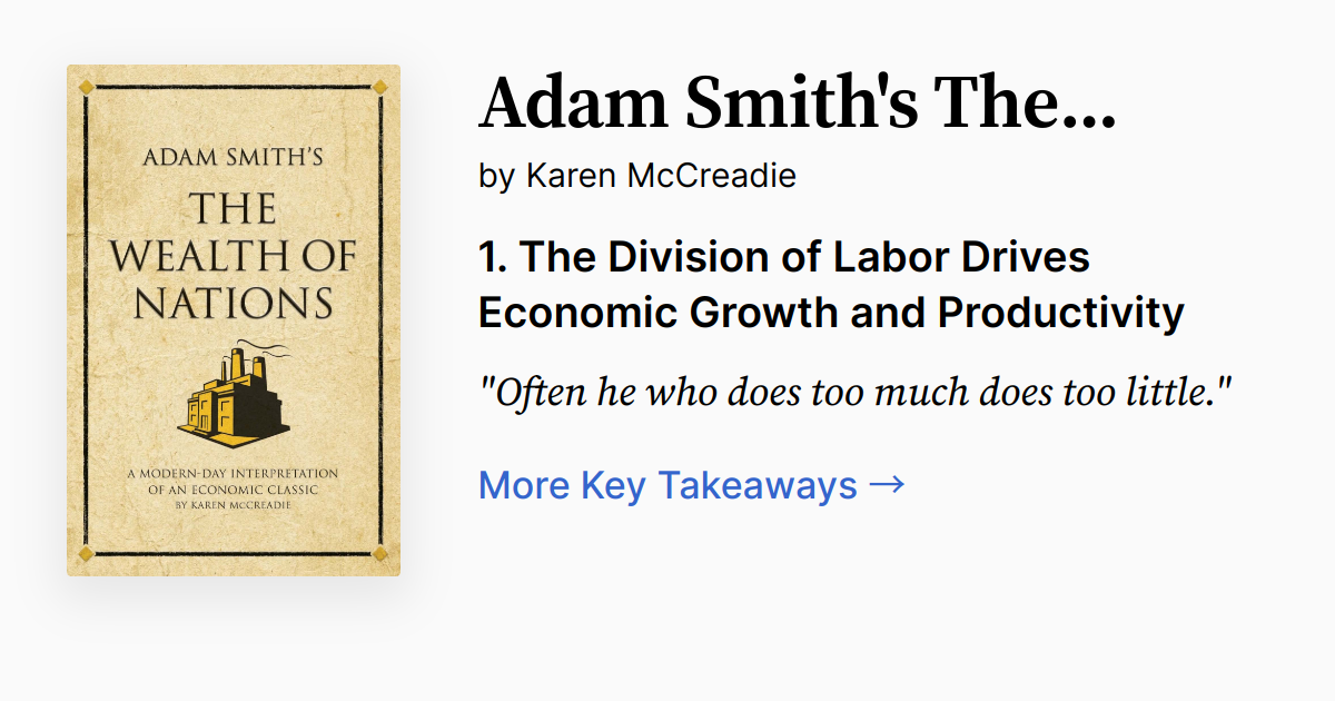 Adam Smith's The "Wealth of Nations" | Summary, Quotes, FAQ, Audio