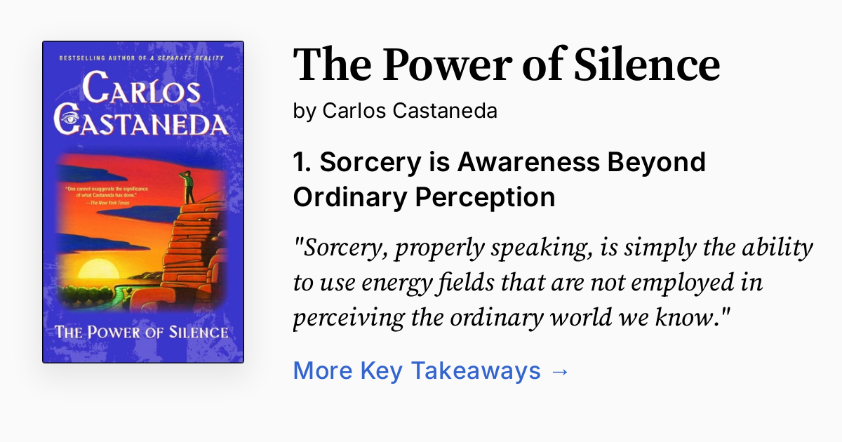 The Power of Silence | Summary, Audio, Quotes, FAQ