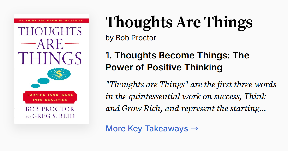 Thoughts Are Things | Summary, Audio, Quotes, FAQ