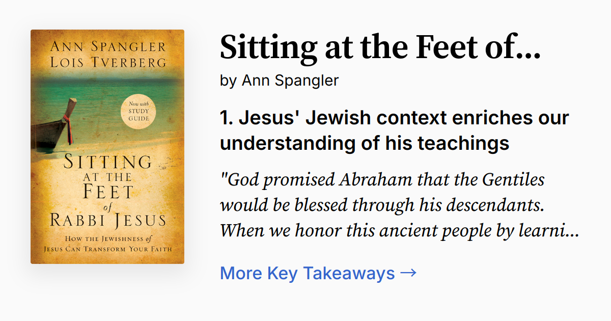 Sitting at the Feet of Rabbi Jesus | Summary, Audio, Quotes, FAQ