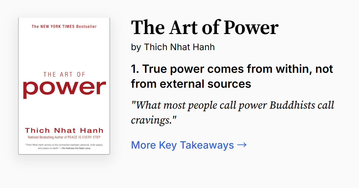 The Art of Power | Summary, Audio, Quotes, FAQ