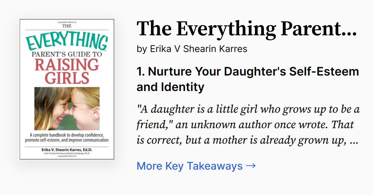The Everything Parent's Guide To Raising Girls | Summary, Audio, Quotes ...