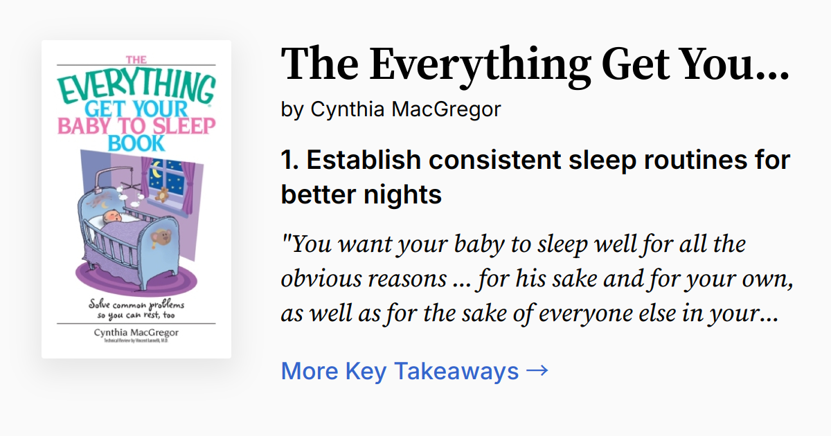 The Everything Get Your Baby To Sleep Book | Summary, Audio, Quotes