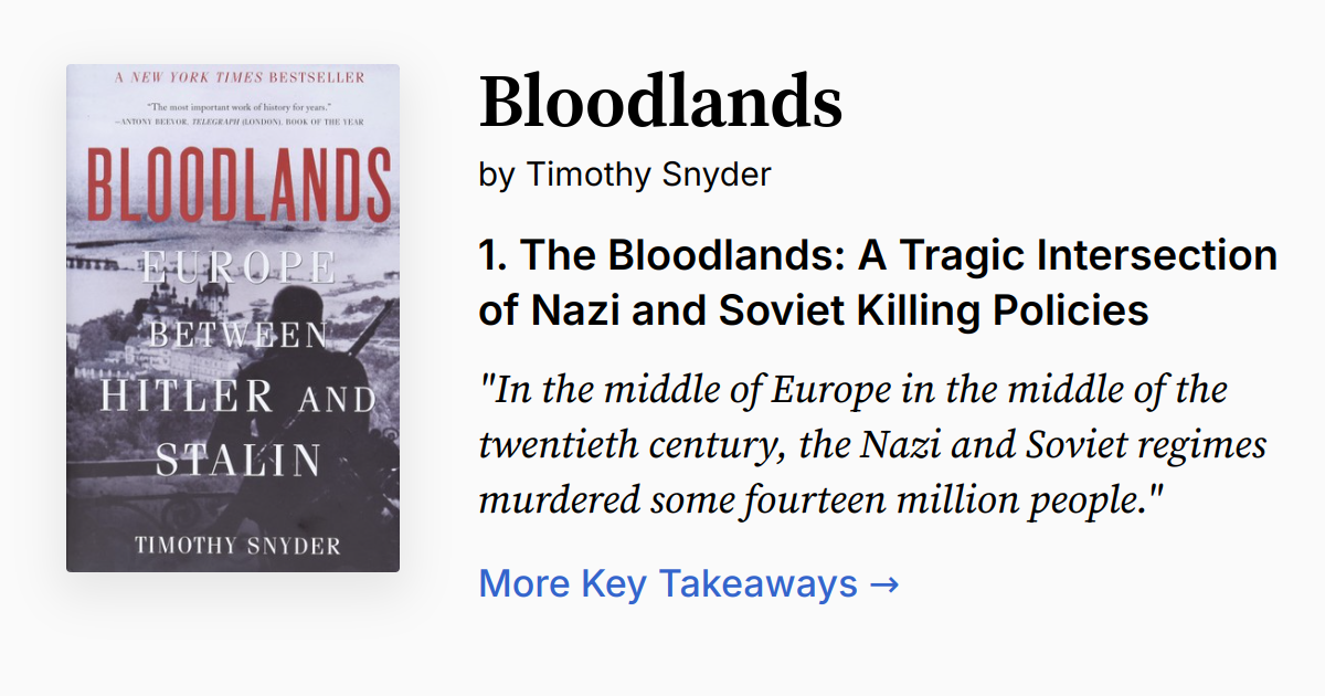 Bloodlands by Timothy Snyder | Summary, Quotes, FAQ, Audio