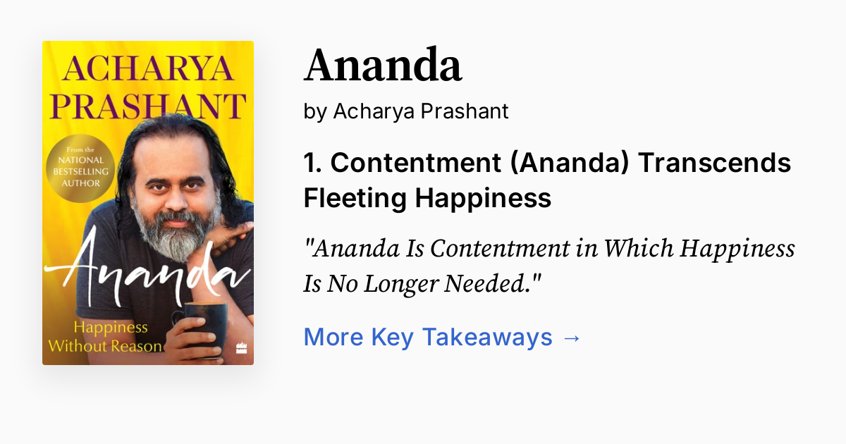 Ananda by Acharya Prashant | Summary, Audio, Quotes, FAQ