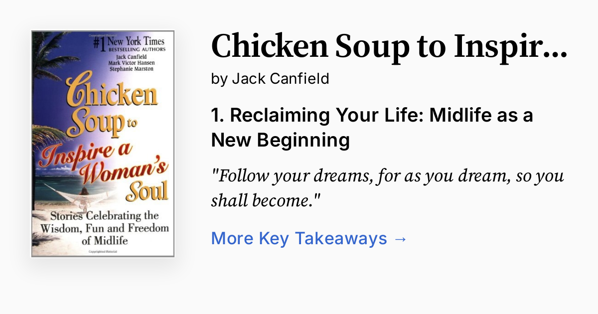 Chicken Soup to Inspire a Woman's Soul | Summary, Audio, Quotes